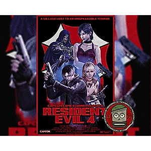 Resident Evil 4 RE4 (Black Background) Movie Style Artwork Original Art Print 11x17