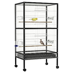 PawHut 54” Rolling Flight Cage Extra Large Bird House