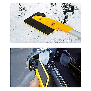 Snow Shovel, Multifunctional Snow Shovel Long Rod Deicing Ice Sweep Tool Snow Removal Brush for Winter Car Accessories