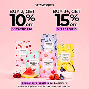 Vitamasques Face Masks Skincare Sheet Kit, 7-Pack - Juicy Collection of Triple-Layer Sheet Facial Masks - Pore Purifying, Brightening, and Hydrating Face Mask Skin Care - Boost your Skincare Routine