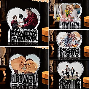 QNTYCT 3D Crystal Photo Frames, Valentine's Day Personalized Gifts, Christmas Gifts, Love Memories Liebe, Laser Engraved Crystal Custom Couple Gifts