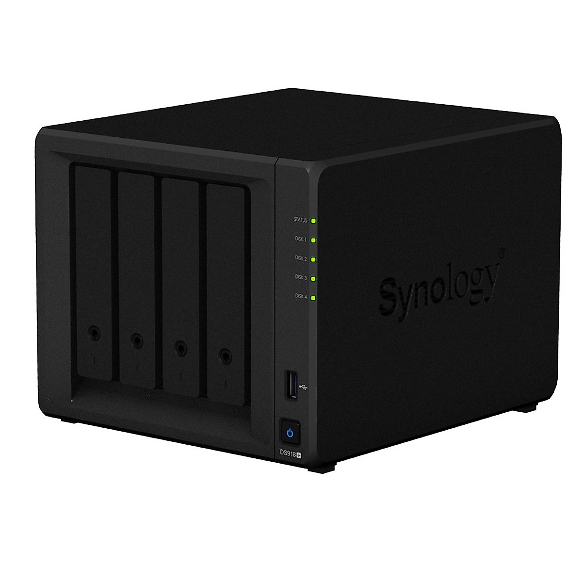 Synology DiskStation DS918+ NAS Server for Business with Intel Celeron CPU, 8GB Memory, 256GB SSD, 8TB HDD, Synology DSM Operating System