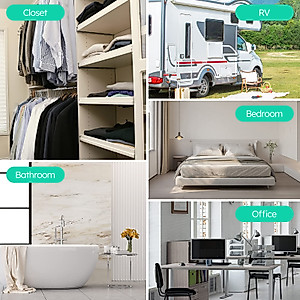 Dehumidifiers for Home - Kitette Dual Semiconductor Dehumidifier for Bathroom Basement Up to 540 sq.ft with 60oz Watertank, Dehumidifier with 1.5m Drain Hose