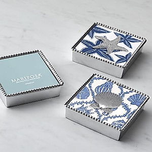 MARIPOSA STARFISH NAPKIN WEIGHT | SILVER | BRILLANTE | GIFTS | NAPKIN WEIGHTS | RECYCLED SANDCAST ALUMINUM | HANDMADE IN MEXICO