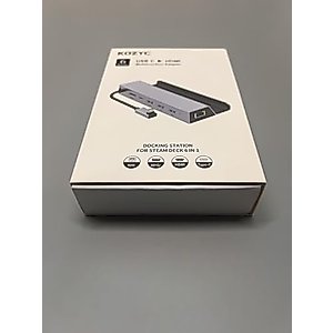 Docking Station for Steam Deck, KOZYC 6 in 1 Stream Deck Dock with HDMI 2.0 4K 60Hz, 1Gbps RJ45 Ethernet, 3 USB 3.0 5Gbps, and 100W Charging USB-C Port Compatible with ROG Ally, Steam Deck, Laptop