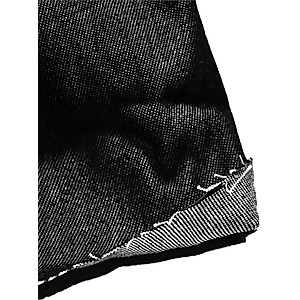 Keily & Megan Inc, 60" Wide 100-Percent Cotton 14-Oz Selvedge Bull Denim Fabric by The Yard (Black, 1 Yard)