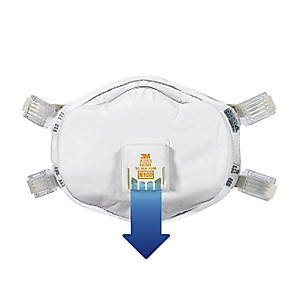 3M N100 Lead Paint Removal Valved Respirator 8233, 1 Pack, COOL FLOW Exhalation Valve, NIOSH-APPROVED, Advanced Filter Media For Easy Breathing, Adjustable Noseclip, Soft Foam Faceseal (8233PA1-B-PS)