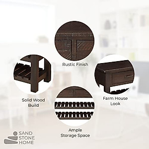 SAND STONE HOME Farmhouse Sofa Table (Espresso)