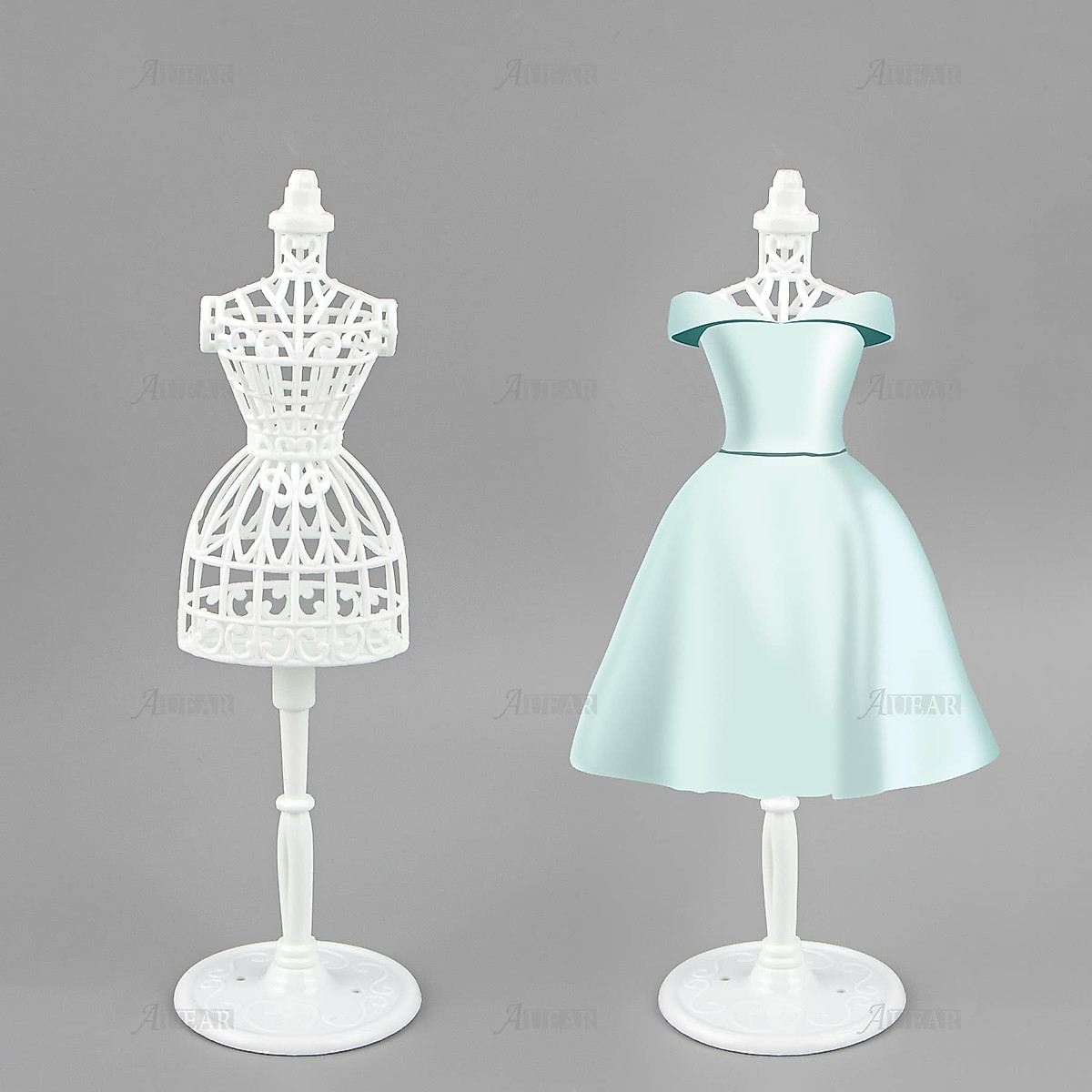 AUEAR, 5 Pack Dress Forms Cloth Gown Plastic Mannequin Display Support Holder Model Stand Accessories for Dresses