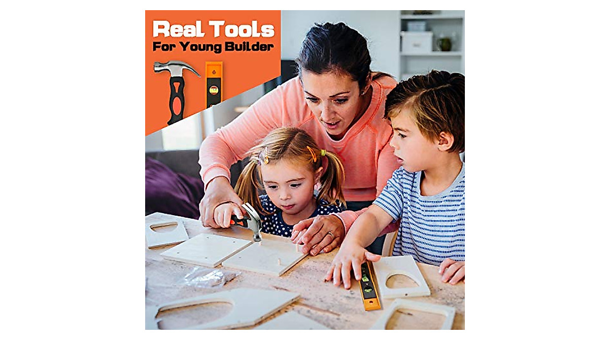 Kids Tool Set with Real Hand Tools and Adjustable Belt | INCLY
