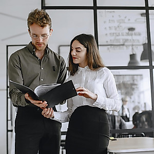 10 Pocket File Folder, Project Organizer Folders with Snap Button, A4 Letter Size Paper Document Organizer Accordian Filing Folder for Classroom, Home, Office and Travel