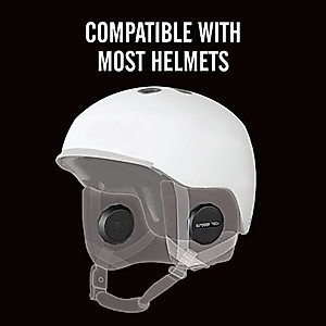 Outdoor Tech Chips Ultra 2.0 - Universal Helmet Audio - Premium Helmet Bluetooth Headset - True Wireless Snow Helmet Audio - Easy Touch Controls, Compatible with Google Assistant and Siri