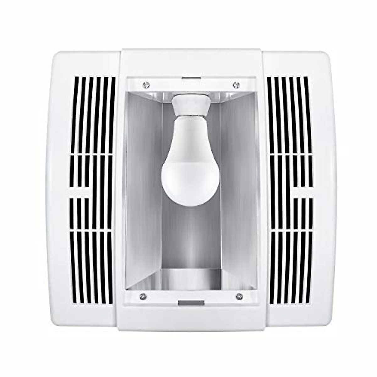 Tech Drive Very-Quiet 90 CFM, 1.5 Sone Bathroom Ventilation and Exhaust Fan With LED light 3000K 1100LM,Ceiling Mounted Fan,Easy to Install,White Plastic Grille