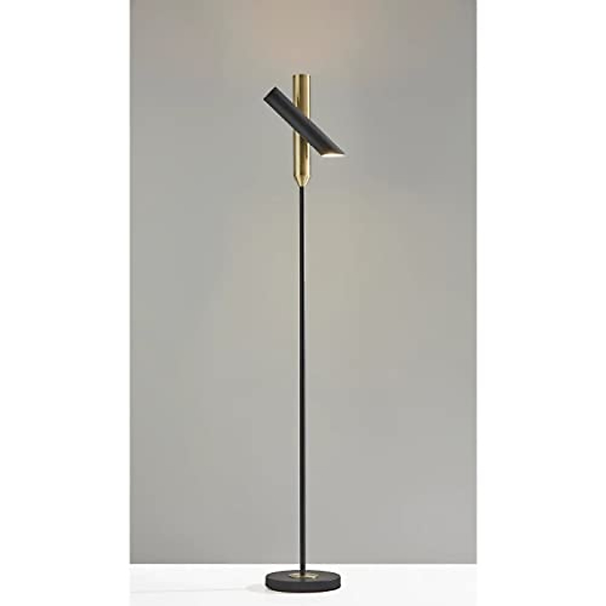 Adesso 4079-01 Vega LED Torchiere, 68 in, 24W, Black Finish, 1 Floor Lamp