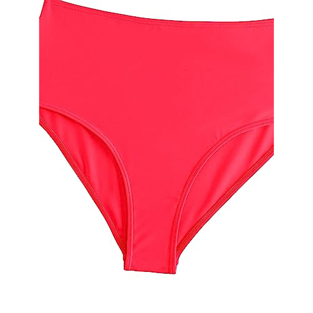 SOLY HUX Women's Color Block Halter High Waisted Bikini Set 2 Piece Swimsuit Bathing Suits Watermelon Pink Colorblock S