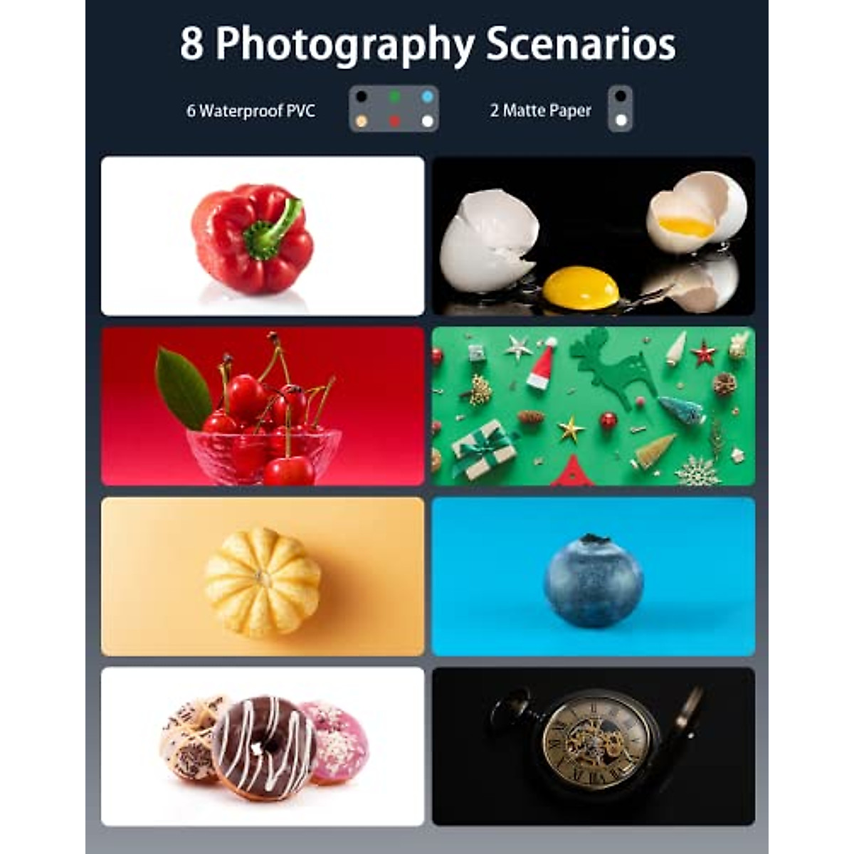 Light Box Photography, DUCLUS Portable Photo Studio Booth Box, 12" x 12" Professional Mini Shooting Tents with 112 LED Lights Dimmable, 6 Backdrops for Small Product: Jewelry, Miniature Models etc.