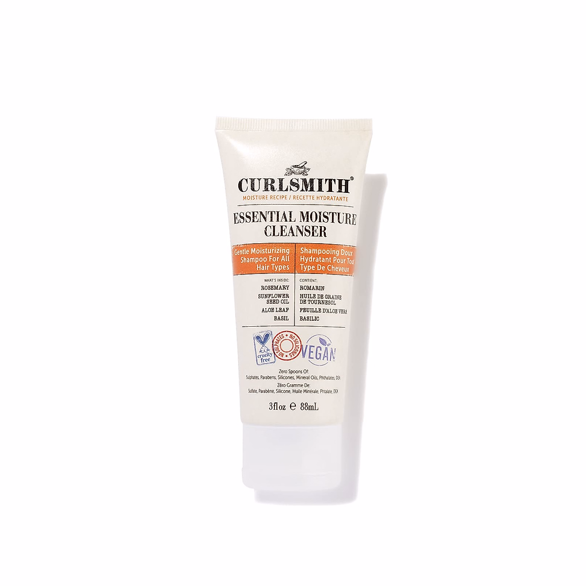 CURLSMITH - Essential Travel Trio, with Cleanser, Conditioner and Style Balm, For Wavy, Curly and Coily Hair 2x 89ml/3fl oz, 1x 59ml/2fl oz