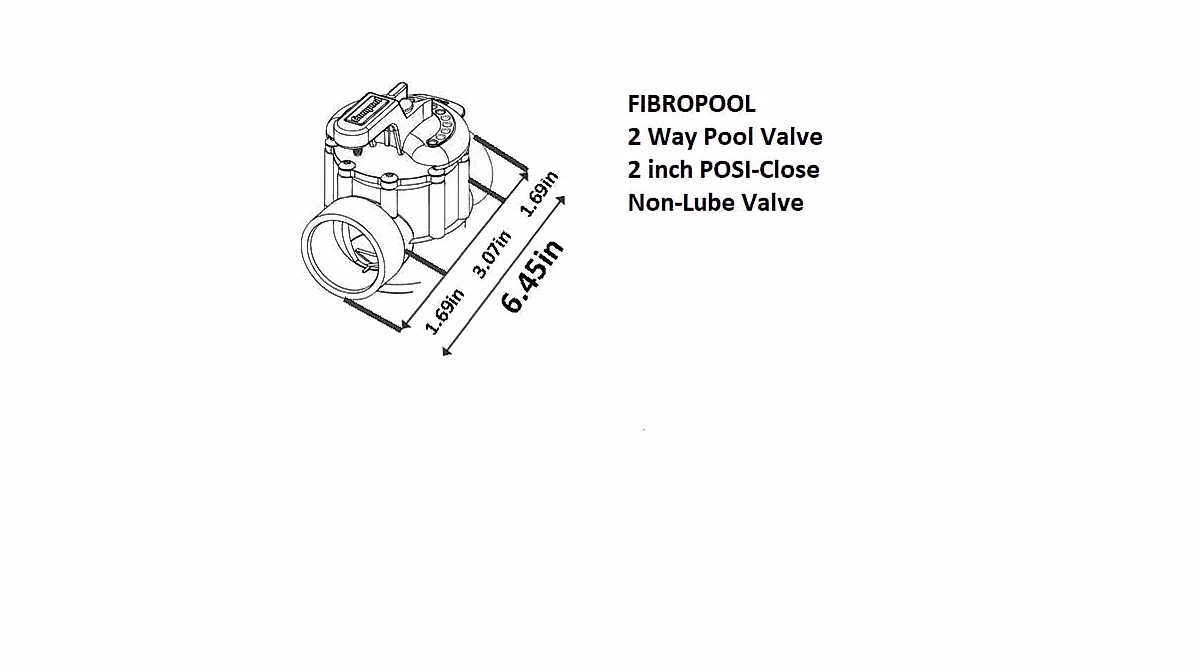 FibroPool 2" Pool Diverter Valve - Positive Seal & No Lube