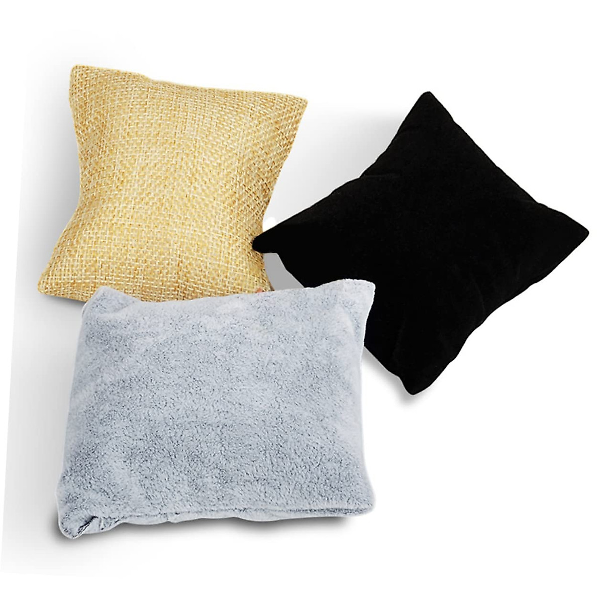 USHOBE 18 Pcs Bracelet Organizer Bracelet Holder Display Linen Foam Watch Black Case Bracelet Watch Pillow Velvet Pillow Jewelry Display Supplies 12x12 Pillow Insert Vintage Ria