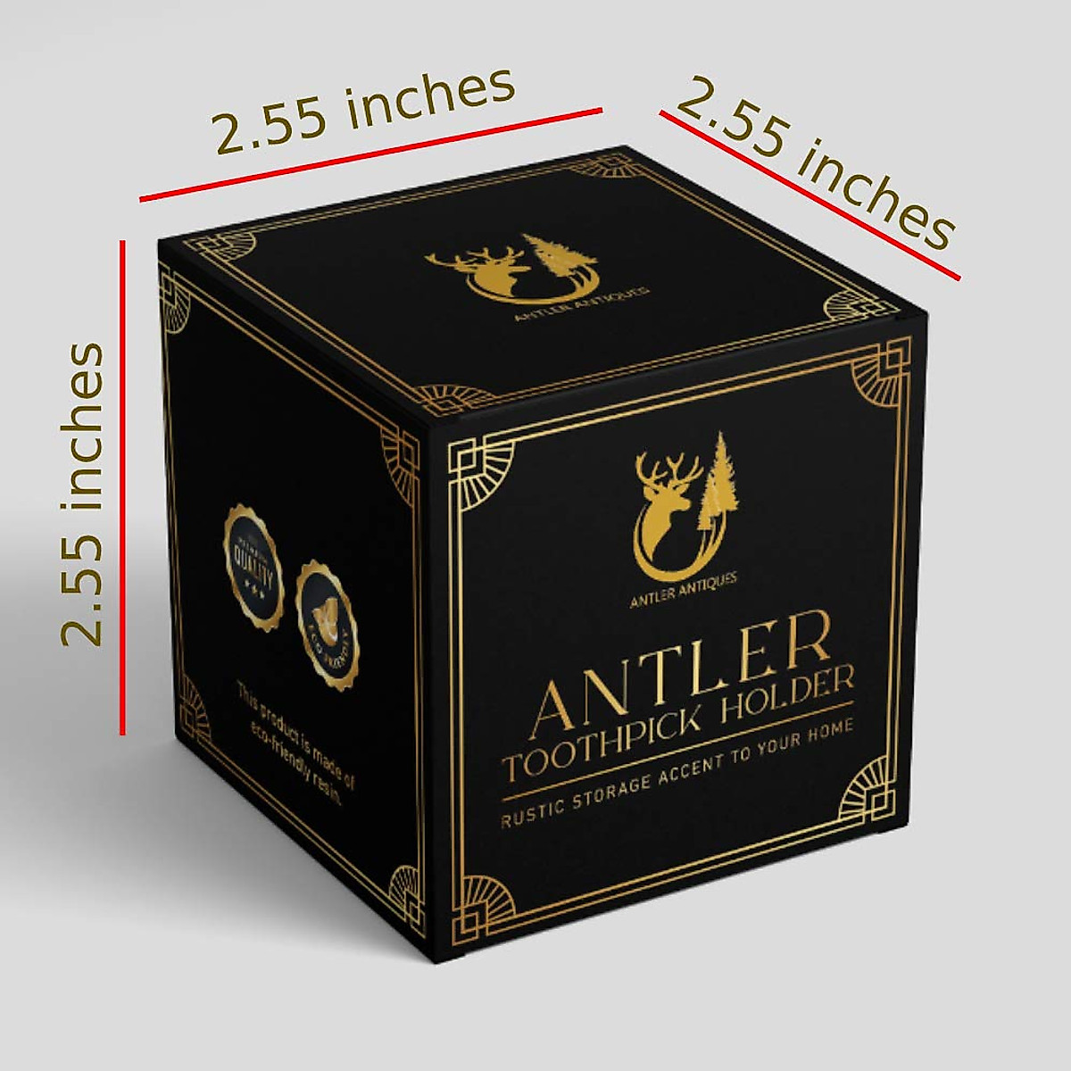 Antler Antiques Toothpick Holder- Cabin Decor For Your Rustic Kitchen, Bathroom or Man Cave