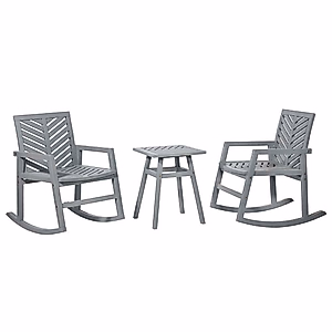 VBSQ Outdoor Chevron Rocking Chair - Grey Wash Slirr Chair Rocking Chair Rocker Chair Rocker Camp Chair Rocker Recliner Rocking Camp Chair Rocking Chairs Outdoor Rocking Chair Swinging Camping c