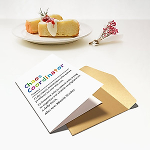 Chenive Funny Boss Day Card for Boss Manager, Funny Coworker Birthday Card, Coworker Leaving Card, Retirement Card, Chaos Coordinator Definition Card