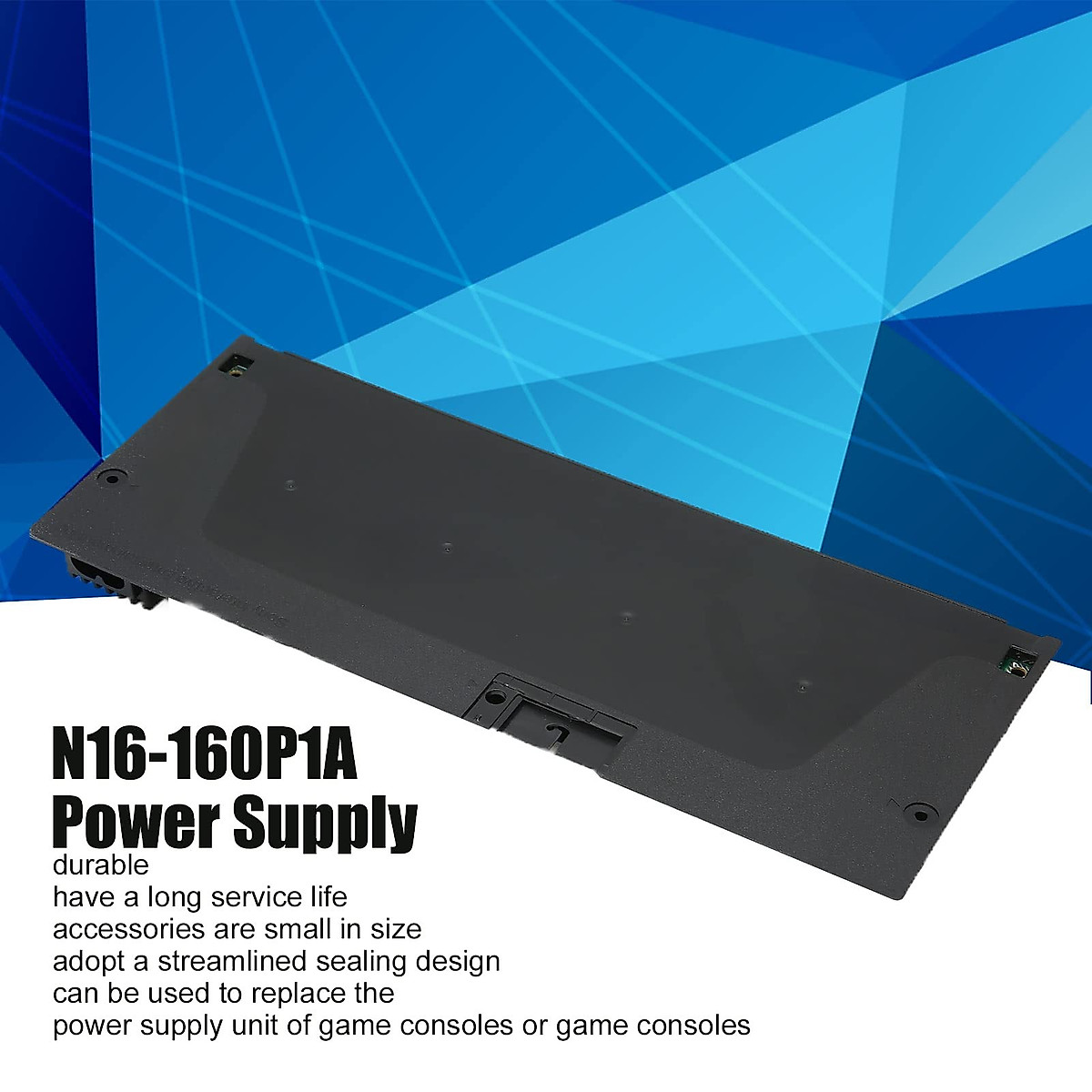 Hilitand N16‑160P1A Power Supply Internal Replacement with Power Cord for PS4 Slim(for CUH-21XX CUH-2115)(Black-US)