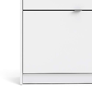 Tvilum Bright 2 Drawer Shoe Cabinet, White