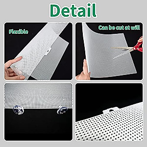 2 Pack Fish Tank Divider, Plastic Grid Cuttable Grid Plate Fish Separator with 12 Suction Cups DIY Designed Clear Easy to Bent 10 * 13in