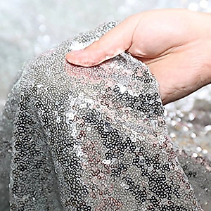 PartyDelight Silver Sequin Bunting, Multicolor Fabric Triangle Flag Bunting for Party,Wedding Sequin Bunting/Garland, Outdoor Bunting Flag(9 Flags in one Bunting)