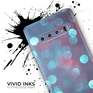 DesignSkinz Unfocused Blue and Red Orbs Protective Vinyl Decal Wrap Skin Cover Compatible with The Samsung Galaxy S20 (Screen Trim & Back Glass Skin)