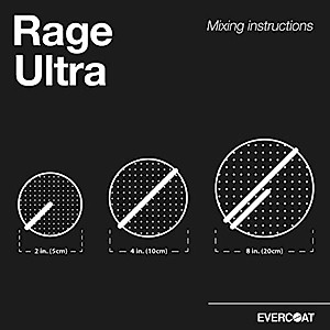 Evercoat Rage Ultra - Sanding Body Filler for Steel, Fiberglass, Aluminum and More - 128 Fl Oz