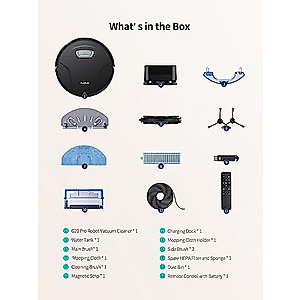 Honiture Robot Vacuum and Mop Combo, G20 Pro Robot Vacuum Cleaner 3 in 1, 4500pa Strong Suction, Self-Charging, App&Remote&Voice Control, Compatible with Alexa, Ideal for Carpet, Hard Floor, Pet Hair