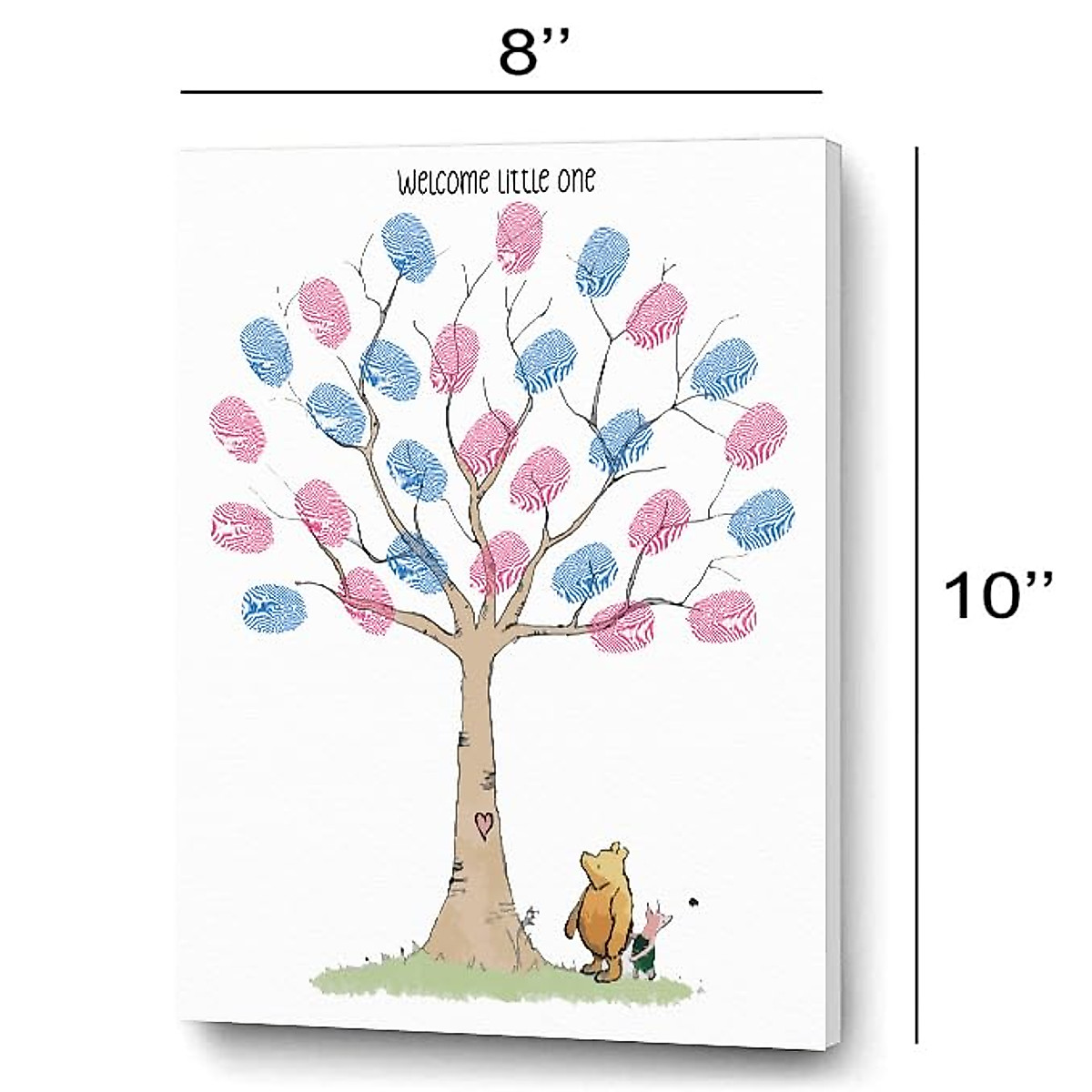 Gender Reveal Fingerprint Tree for Baby Shower, Bear Baby Shower Gender Reveal Game, Cute Bear Pig Tree Baby Shower Guest Book Party Ideas for, Gender Reveal Party Ideas, Gender Reveal Keepsake Game