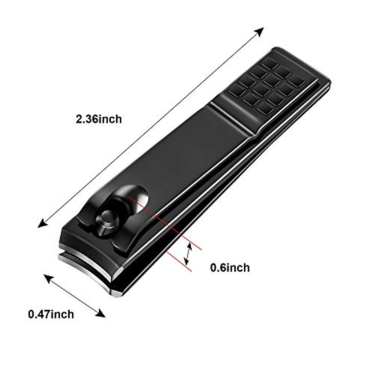 12 Pieces Nail Clipper Set Stainless Steel Nail Cutter Fingernails and Toenail Clipper Cutter for Women Men (Black)