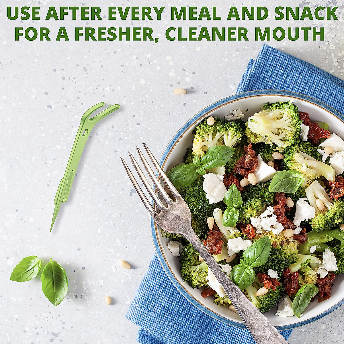 Plackers Back Teeth Micro Mint Dental Flossers, Delicious Mint Flavor, Provides Easy Access for Back Teeth, Built-in Protected Pick, Easy Storage, 75 Count (Pack of 1)