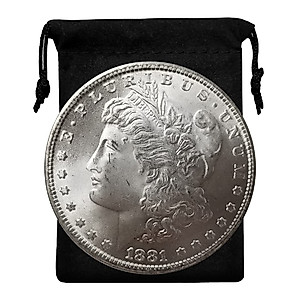 Kocreat 1881CC-COPY Morgan Dollar-Copper Plating Silver Coin-Replica U.S Old Original Pre Morgan Commemorative Coins Hobby Collecting Replica