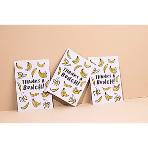 Huxters ‘Thanks a Bunch’ Humourous A6 Thank You Banana Pun Postcards (Pack of 10) - Appreciation Gift - Recyclable Paper with Envelope - Fun Greetings Card, FSC Certified and Sustainable…