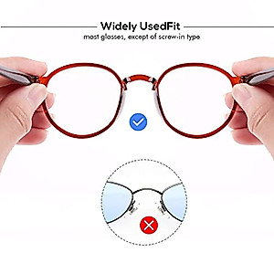 SMARTTOP 2.5mm Eyeglasses Air Bag Stick on Silicone Nose Pads-Upgrade 10Pairs Eyeglasses Nose Pads for Plastic Frame-for Sunglasses Anti-Slip-Glasses Repair Kits for Man and Women(10PAIRS Crystal