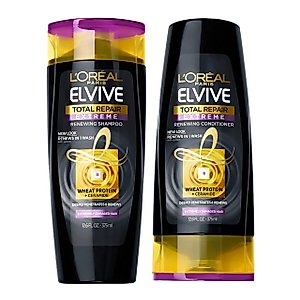 L'Oreal Paris Elvive Total Repair Extreme Shampoo & Conditioner Set, 12.6 oz each, Repairing, All Hair Types