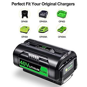 DTK 40V Lithium Battery Replacement for Ryobi 40V Battery OP4026 OP40201 OP40261 OP4040 OP4050 OP40601