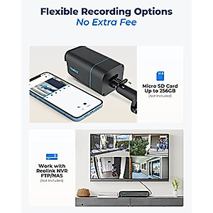 REOLINK 4K Security Camera Outdoor System, IP PoE Surveillance Camera with 5X Optical Zoom, 2.7mm Lens, 105 Degree FoV, Human/Vehicle/Pet Detection, Two Way Talk, Color Night Vision, RLC-811A Black