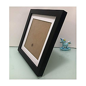 5x5 Picture Frames with 4x4 Opening Mat. 5x5 Black Square Photo Frame. Solid Wood, Plastic Panel.The Protective Film Must be Removed.The Tabletop or The Wall.