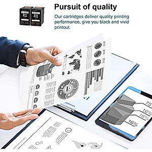 GPC Image Remanufactured Ink Cartridge Replacement for HP 21XL C9351AN to use with FAX 3180 1250 deskjet f380 D1520 D2430 F335 F1530 D1520 F300 F1455 D2430 PSC 1401 1410 1417 Printer Tray(2 Black)
