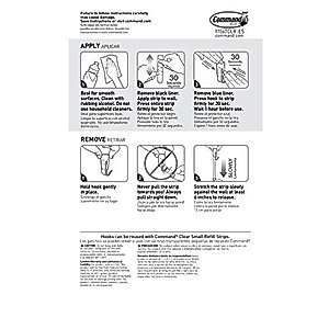 Command Wire Hooks, Small, Clear, 3-Hook, 6-Pack (18 Hooks Total)