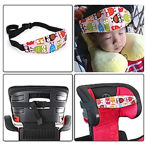 JZK 3 Soft Safety Baby car seat Head Support Strap Toddler Head Holder Belt Fastening Band, Stop Kids Necks Falling or Bobbing Forward When Sleep/nap