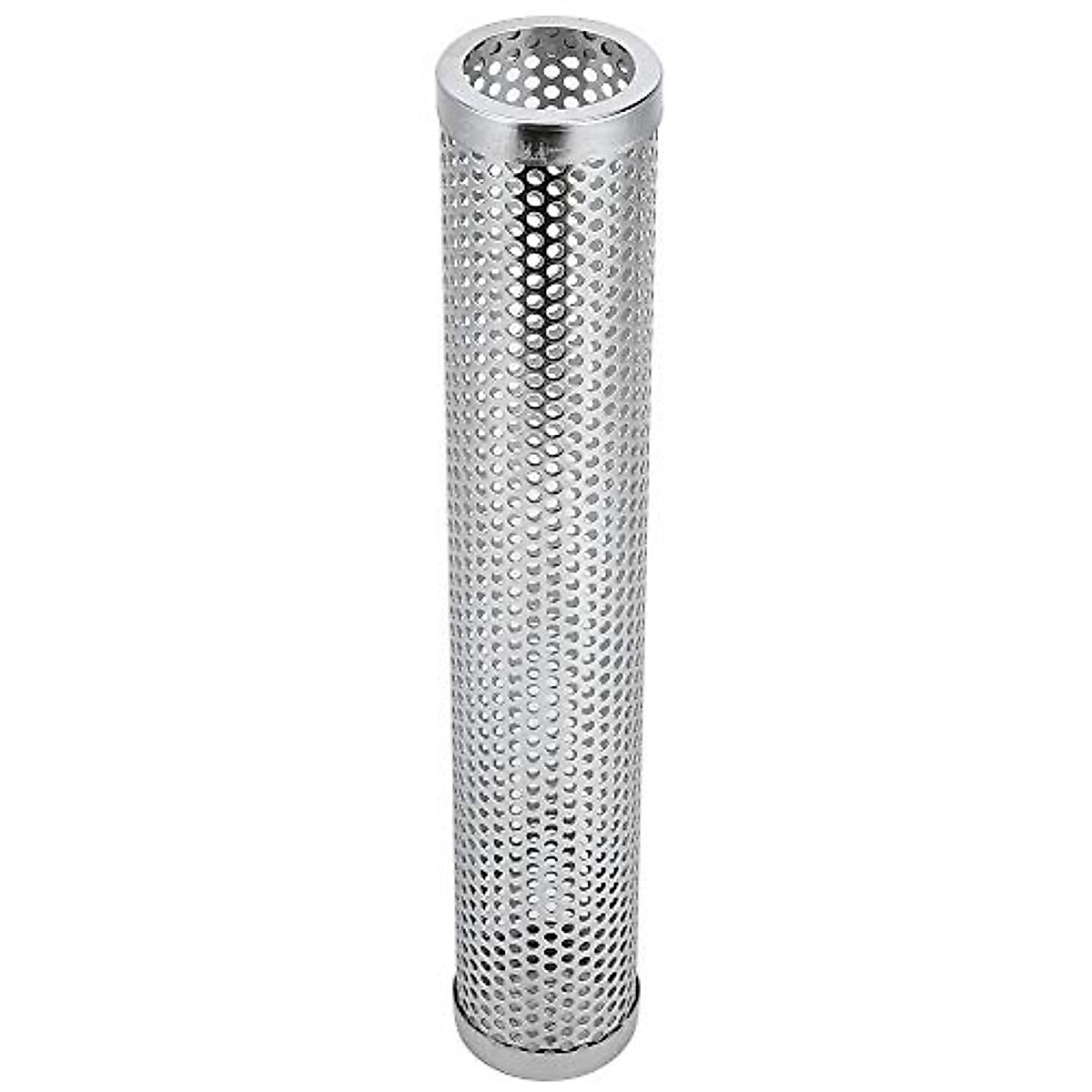 AMONIDA Grill Smoker Tube, Stainless Steel 12in Smoker Tube, Stylish for Gas Grill Charcoal Grill Electric Grill(Round)