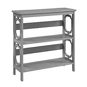 Convenience Concepts Omega 3 Tier Bookcase, Gray