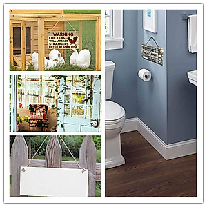 Bathroom Sign Home Decor Wood Sign Plaque Hanging Wall Art, Decorative Funny Sign,Garden Sign 10"x5"