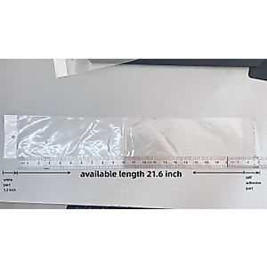 PABCK 100 Pack (Available Size 4.13x21.6 inch) Clear Self Adhesive Straight Hair Packaging Bags with Hang Hole Wigs Hair Storage Beauty Personal Care Hair Care Extensions Wigs Accessories